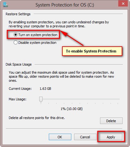 Win 8 Or Win 10 System Restore - How To Enable/disable | MajorGeeks.Com ...